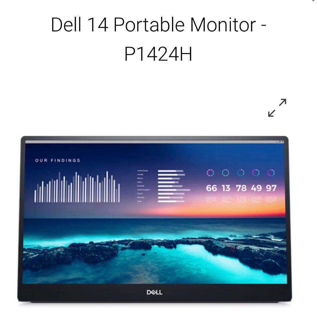 Dell P1424H Portable Monitor, Computers & Tech, Parts & Accessories ...