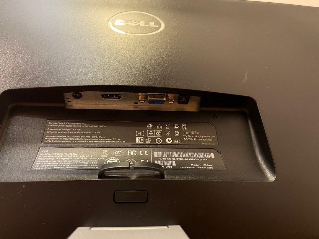 Dell S2240Lc Monitor - 22-inch Full HD (1920x1080p), Computers & Tech ...