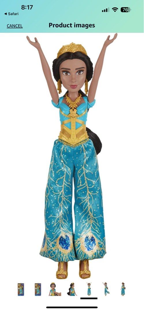 Disney Singing Jasmine Doll on Carousell