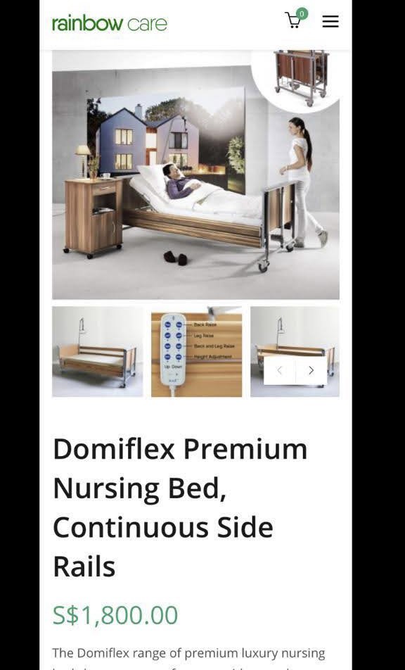 Domiflex Nursing Bed, Furniture & Home Living, Furniture, Bed Frames ...