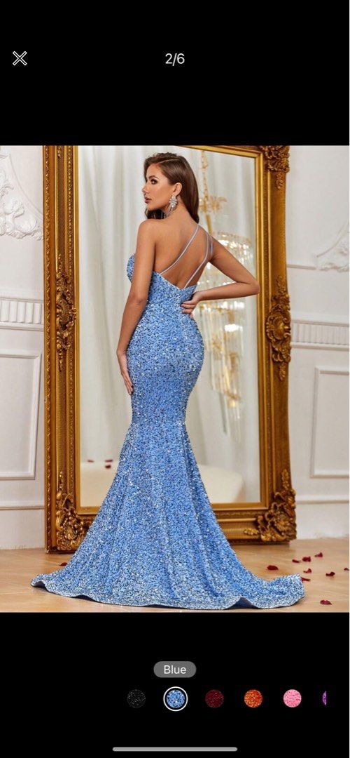 Dusty Blue Entourage, Bridesmaids, Flower Girl Gown on Carousell