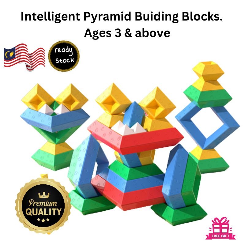 Early Childhood Learning Pyramid Building Blocks For Ages 3 & Above ...