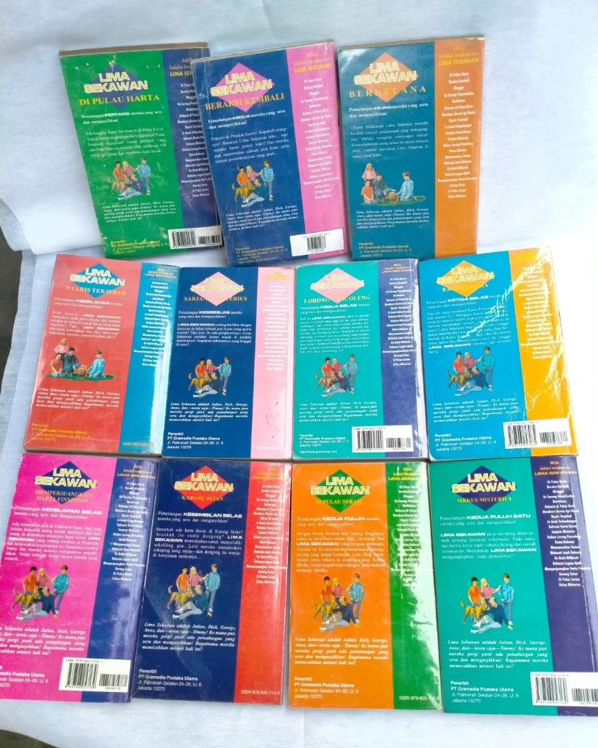 ENID BLYTON LIMA SEKAWAN,SIRKUS MISTERIUS,KARANG SETAN,DI PULAU SERAM ...