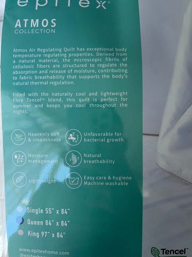 Epitex ATMOS Air Regulating Quilt, Furniture & Home Living, Bedding ...