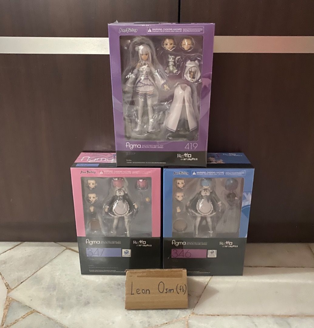 Figma re: zero set of 3 (japan stock authentic ), Hobbies & Toys, Toys ...