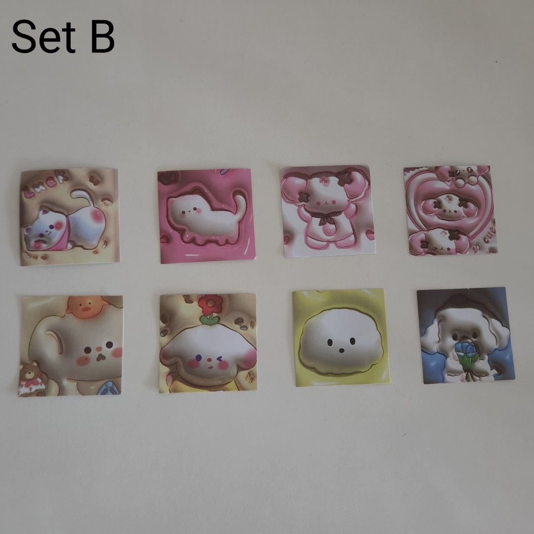 [FREE] Cute Square Sticker Flakes, Hobbies & Toys, Stationery & Craft ...