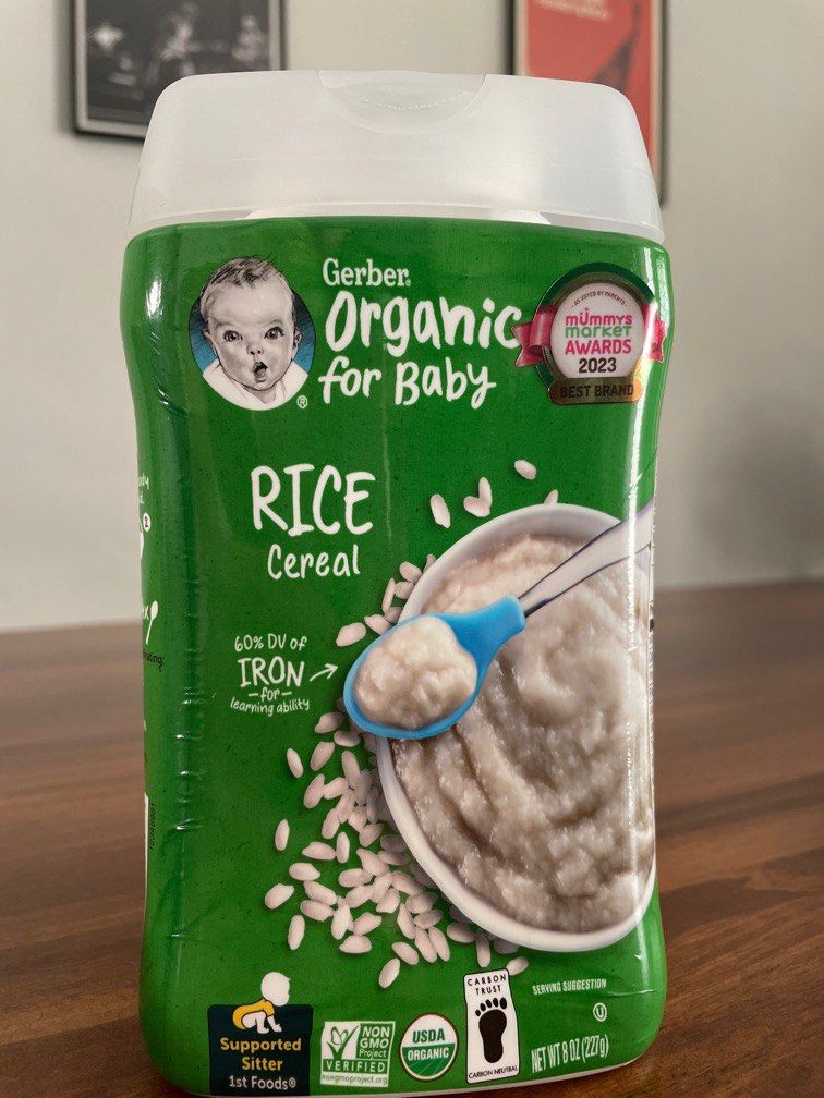 Gerber organic rice cereal, Babies & Kids, Nursing & Feeding, Weaning ...