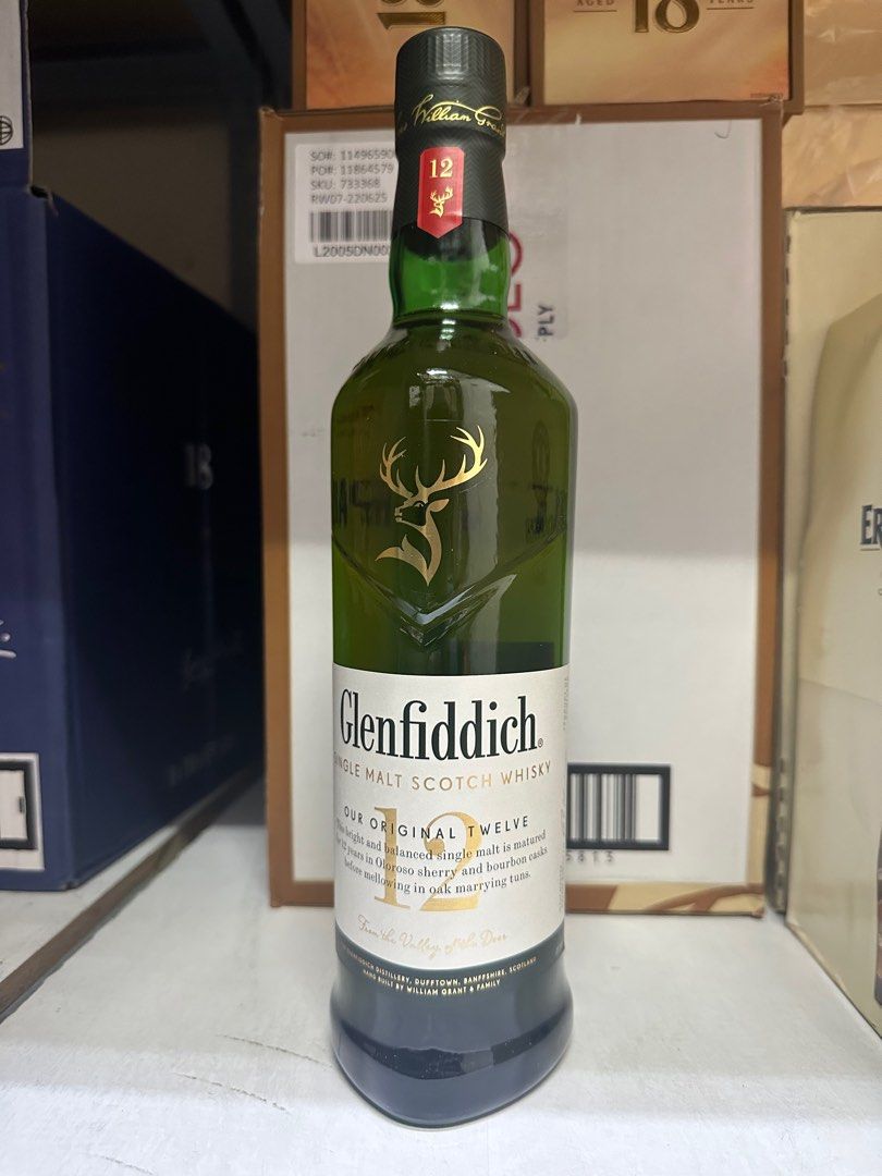Glenfiddich 12yrs 70cl, Food & Drinks, Alcoholic Beverages on Carousell