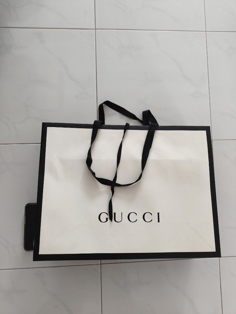 gucci versace original paper bag, Luxury, Accessories on Carousell