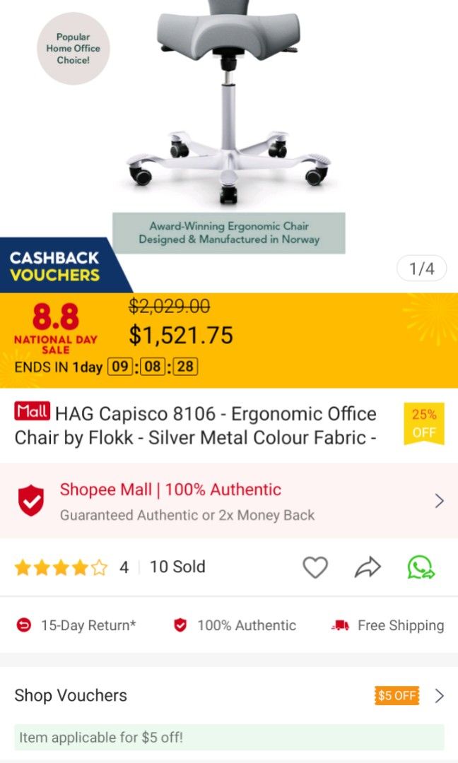 HAG Office Chair Ergonomic, Furniture & Home Living, Furniture, Chairs ...
