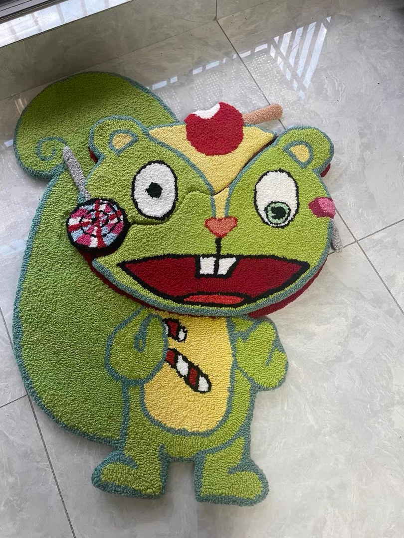 Happy tree friends rug handmade, Furniture & Home Living, Home Decor ...