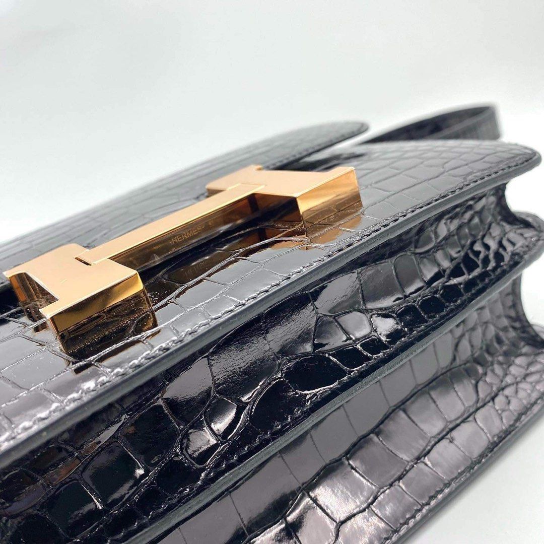 Hermes Constance 24 Croc GHW on Carousell