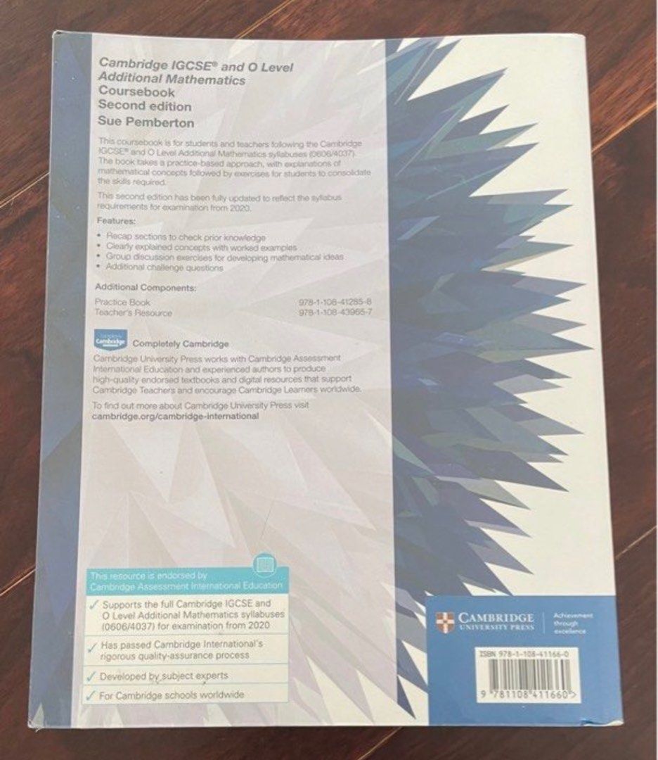 Igcse Additional Mathematics Coursebook Hobbies And Toys Books