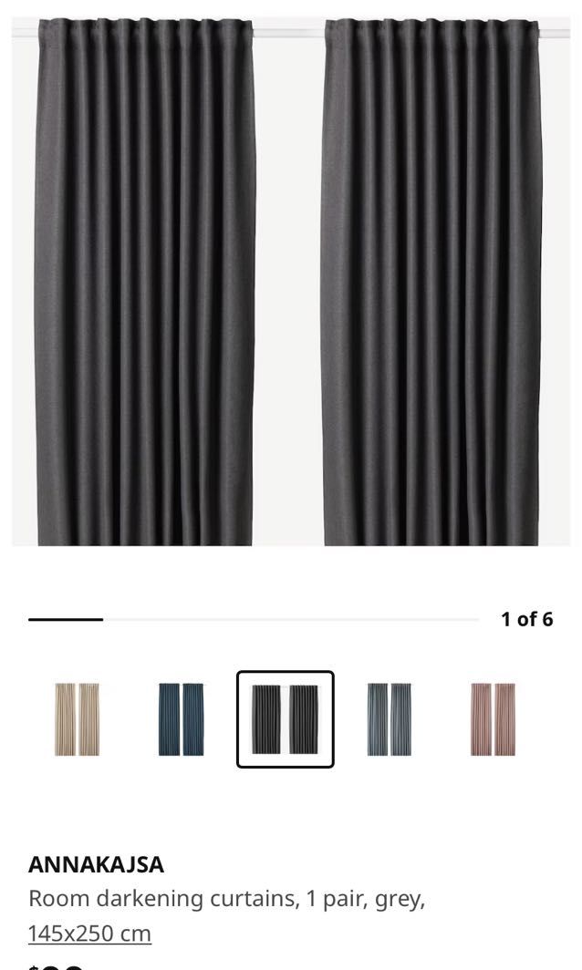 Ikea Curtains - Annakajsa and Silverlonn, Furniture & Home Living, Home ...
