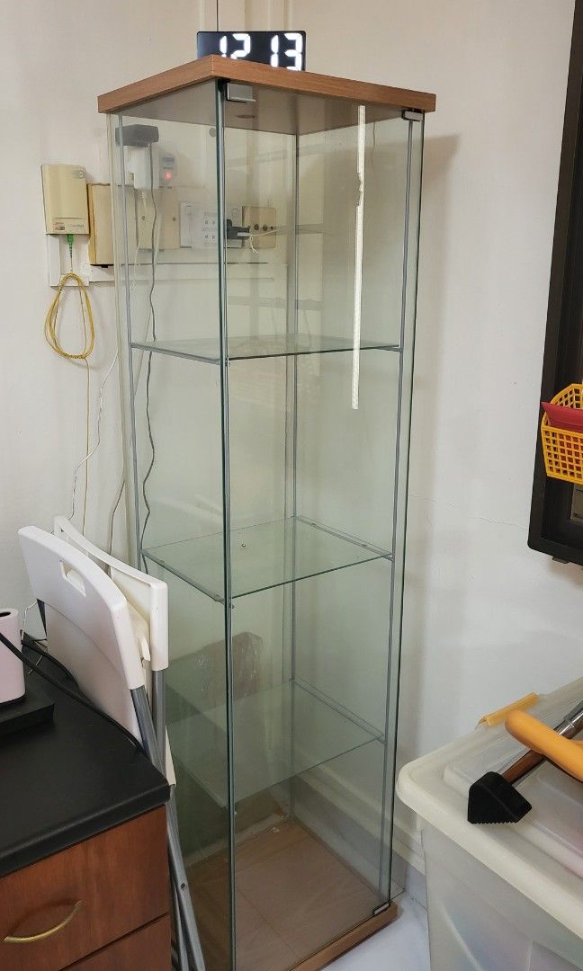 Ikea Glass Display Cabinet, Furniture & Home Living, Furniture, Shelves ...