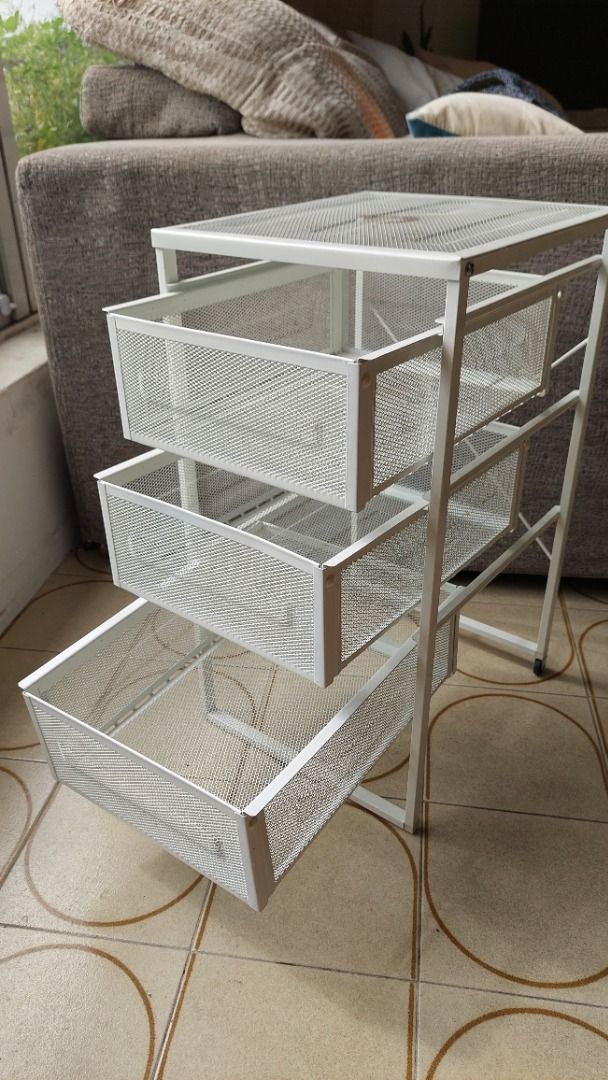 IKEA Lennart White Office Pedestal Drawers, Furniture & Home Living ...