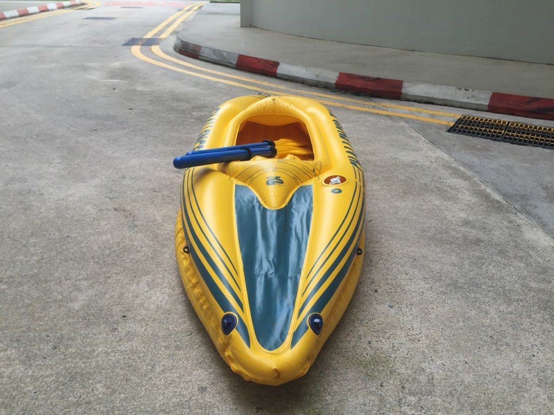 Inflatable Kayak and Dinghy with Air Pump and Oars, Sports Equipment ...