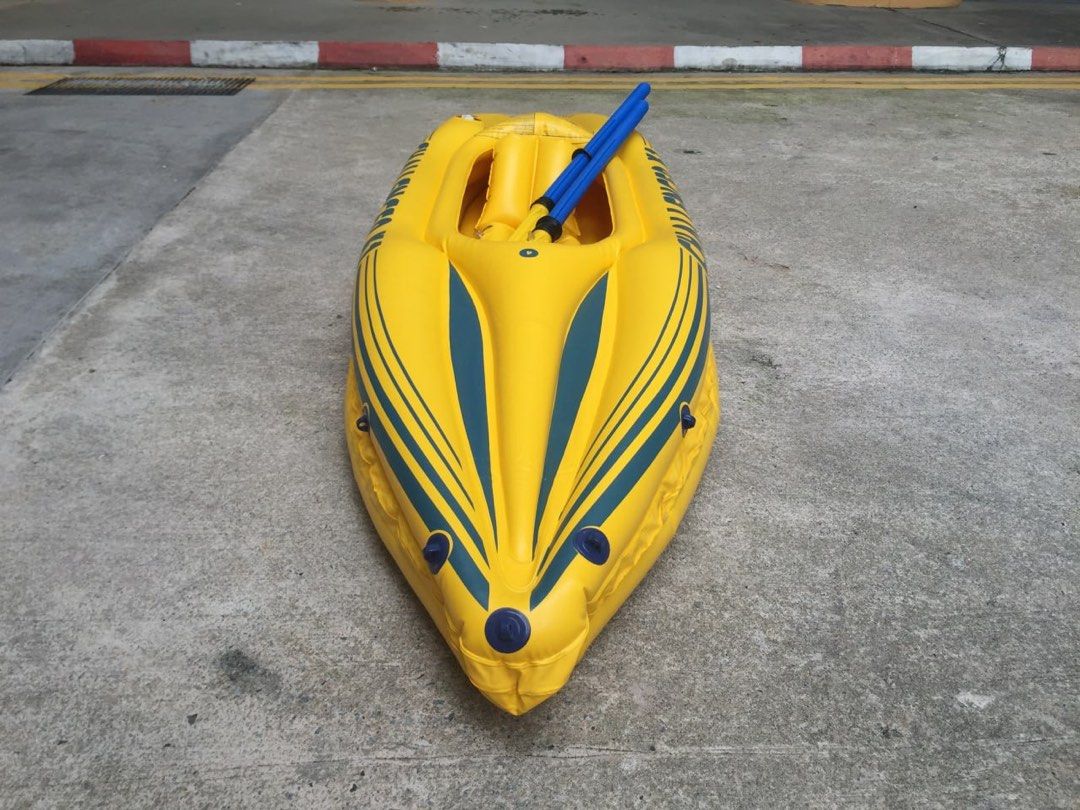 Inflatable Kayak and Dinghy with Air Pump and Oars, Sports Equipment ...