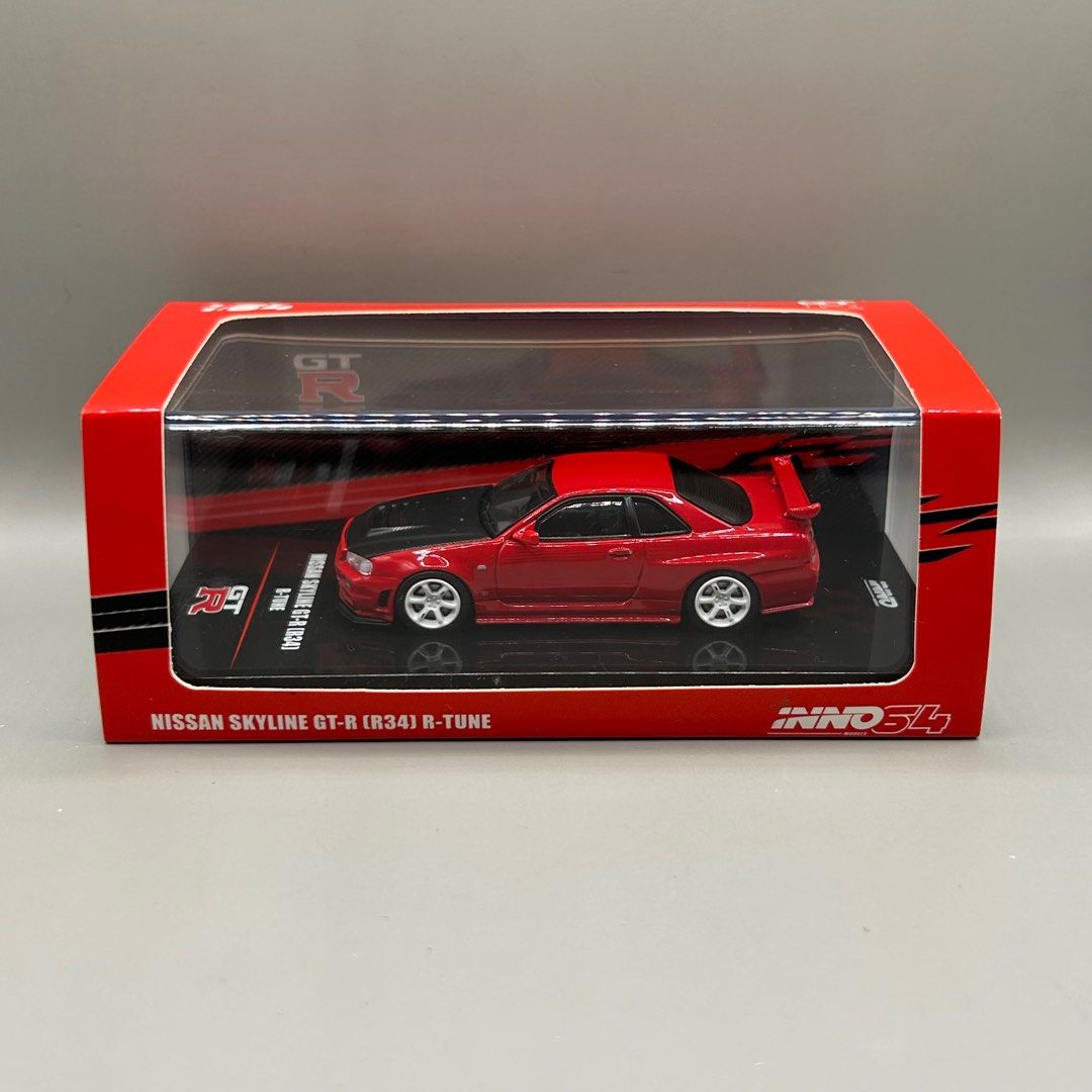 Inno64 Nissan Skyline GT-R R34 Red R-Tune, Hobbies & Toys, Toys & Games ...