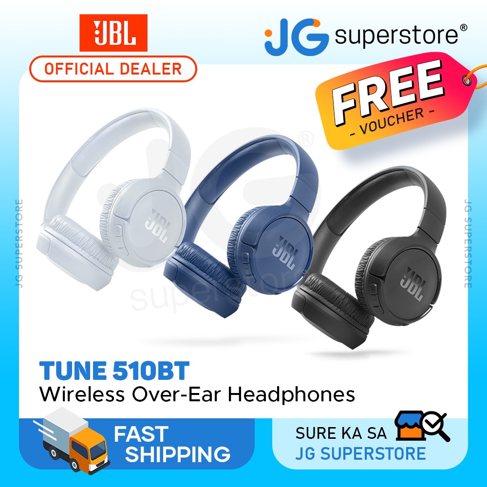 JBL Tune 510BT Pure Bass Sound Wireless On-Ear Headphones with up to ...