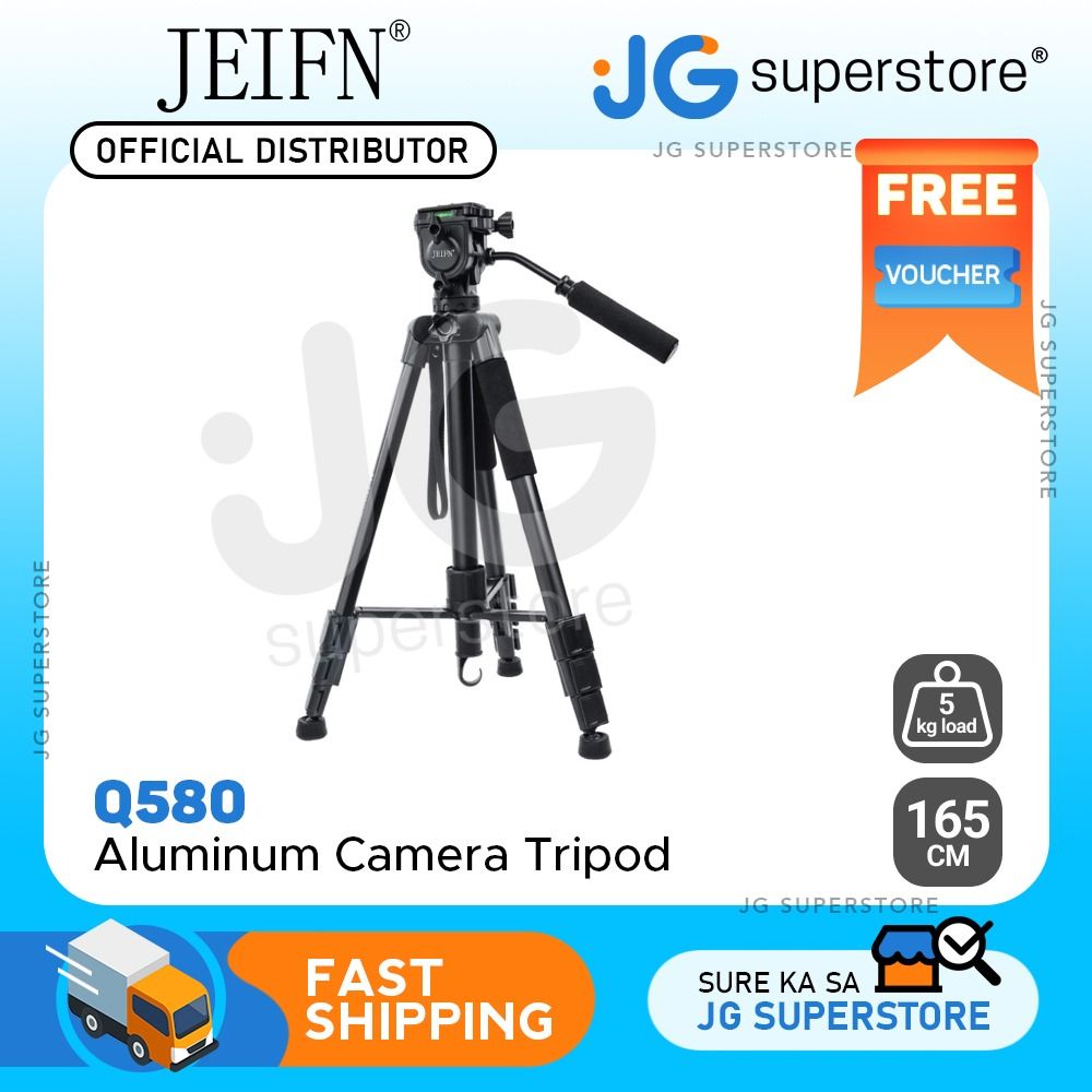 Jeifn by Zomei Q580 Professional Aluminum Camera Tripod with Detachable Monopod, 165cm Max ...