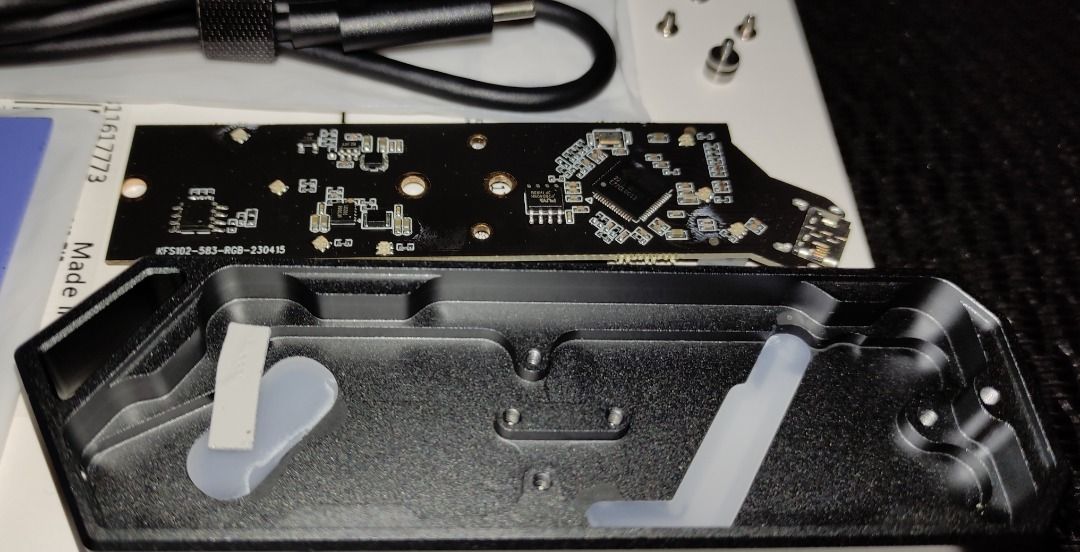 JMS583 M.2 NVMe SSD RGB Aluminium External Enclosure Case USB Type-C ...