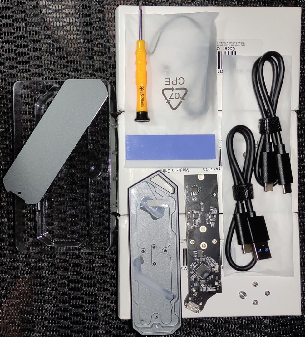 JMS583 M.2 NVMe SSD RGB Aluminium External Enclosure Case USB Type-C ...