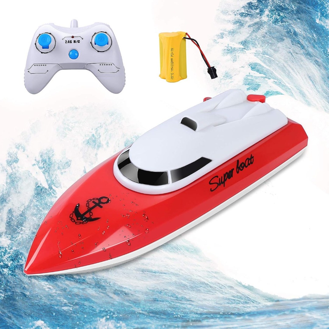 [K0195] KINGBOT RC Boat, Remote Control Boat for Pools & Lakes 2.4GHz ...