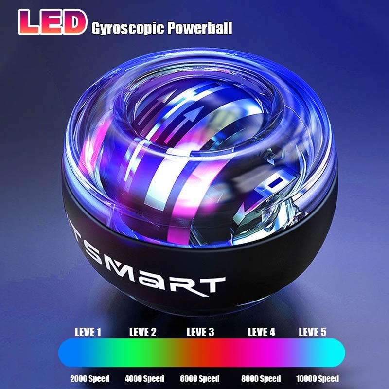 LED Power Wrist Ball Gyro Self-starting Gyroscope Powerball Gyro Ball ...