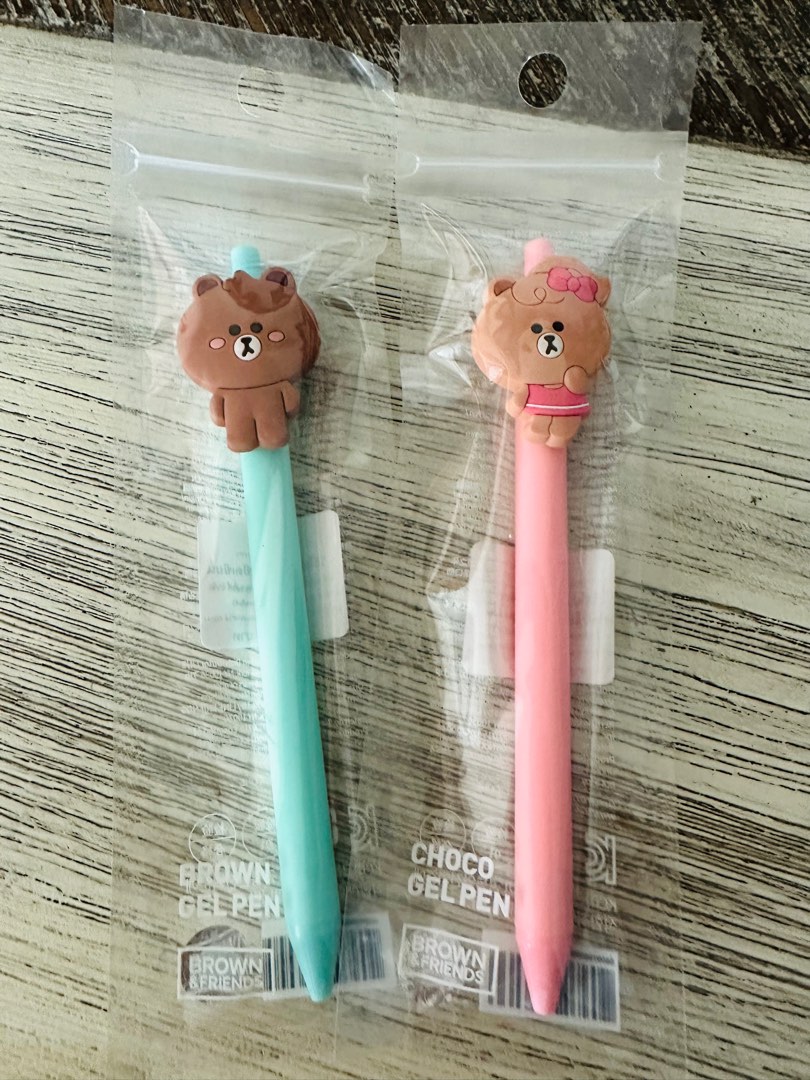 BN Line Friends Brown and Choco Pens, Hobbies & Toys, Stationery ...