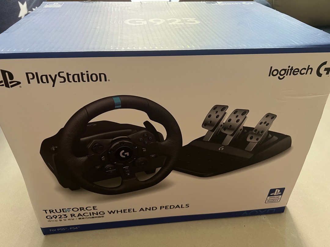 Logitech G923 Wheel & Pedals, Video Gaming, Gaming Accessories ...