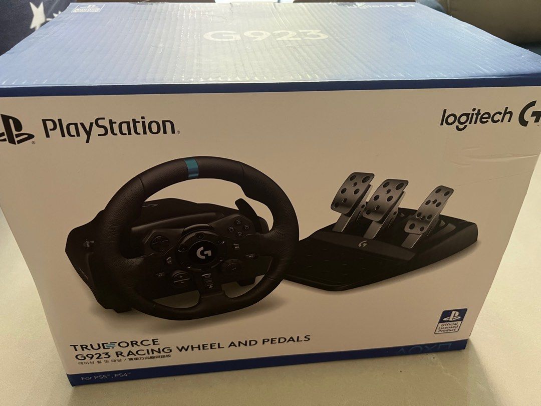 Logitech G923 Wheel & Pedals, Video Gaming, Gaming Accessories ...