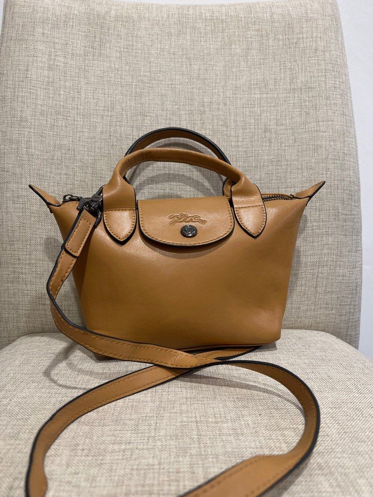 Longcham Le Pilage Cuir mini Leather, Luxury, Bags & Wallets on Carousell