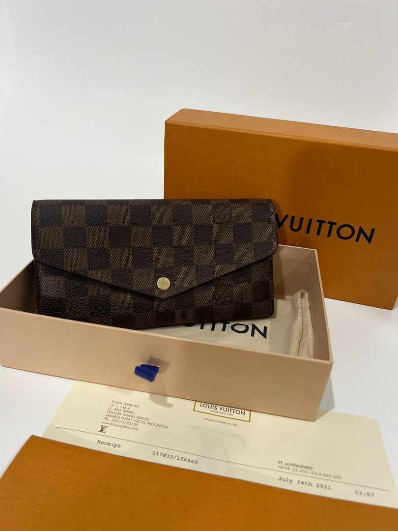 LV Sarah Wallet 2021 fullset Receipt Plaza Senayan, Barang Mewah, Tas ...