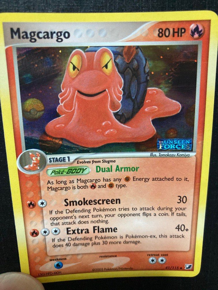 Magcargo Unseen Forces Holo, Hobbies & Toys, Toys & Games on Carousell