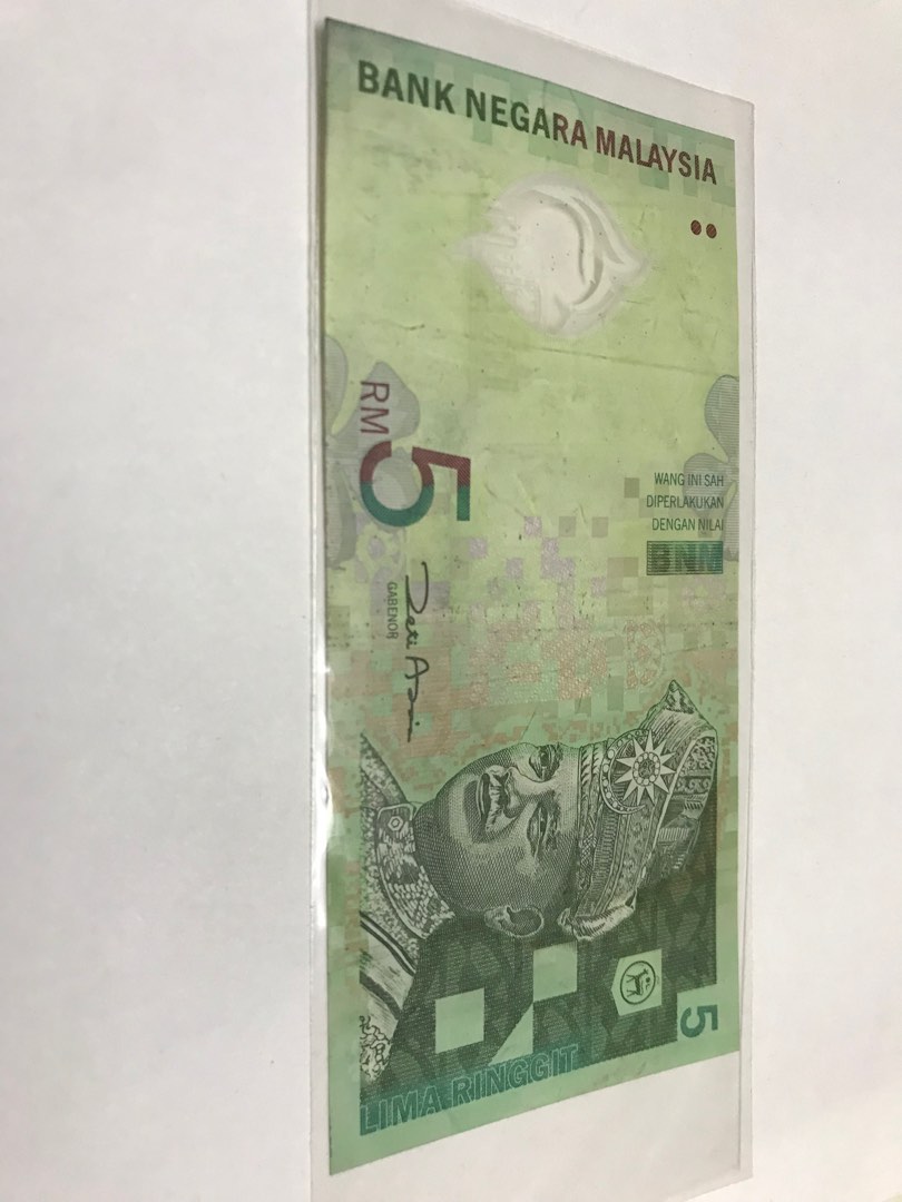 Malaysia Bank Note RM5 With Nice Number 4477444, Hobbies & Toys ...