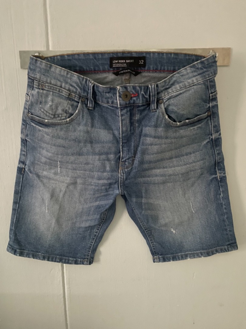 Men's Denim Low Rider Shorts W32, Men's Fashion, Bottoms, Shorts on ...