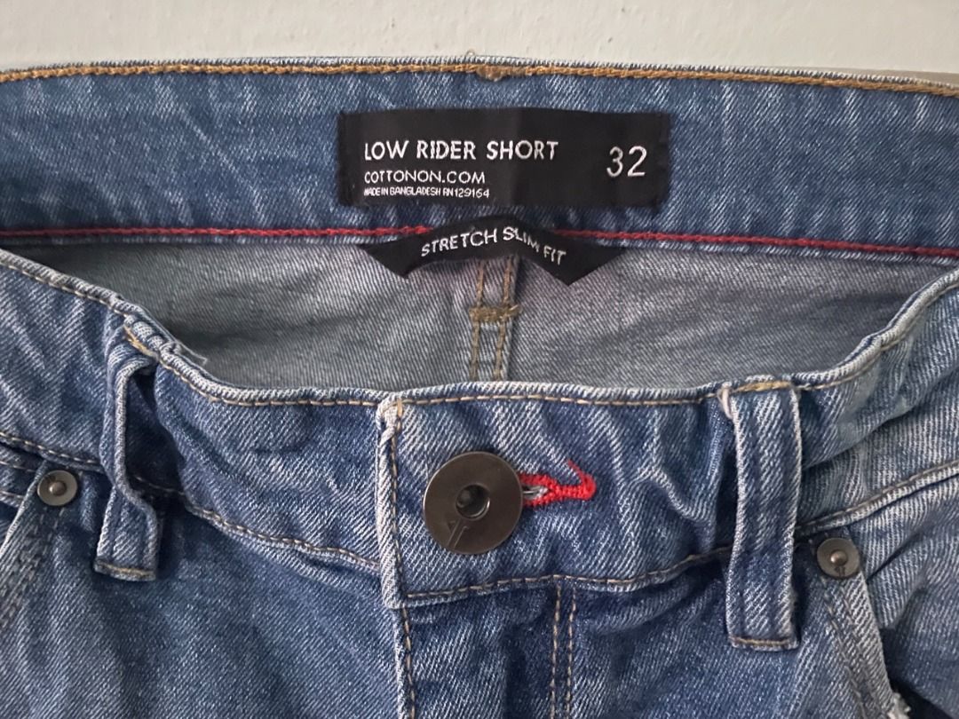 Men's Denim Low Rider Shorts W32, Men's Fashion, Bottoms, Shorts on ...