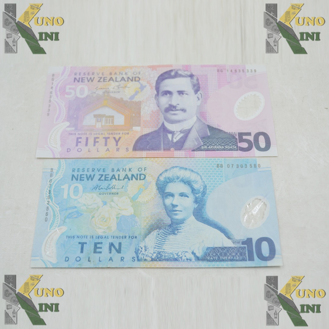 MINI KOLEKSI SET UANG REAL NEW ZEALAND, 1999 - 2013, 2 lembar, Antik ...