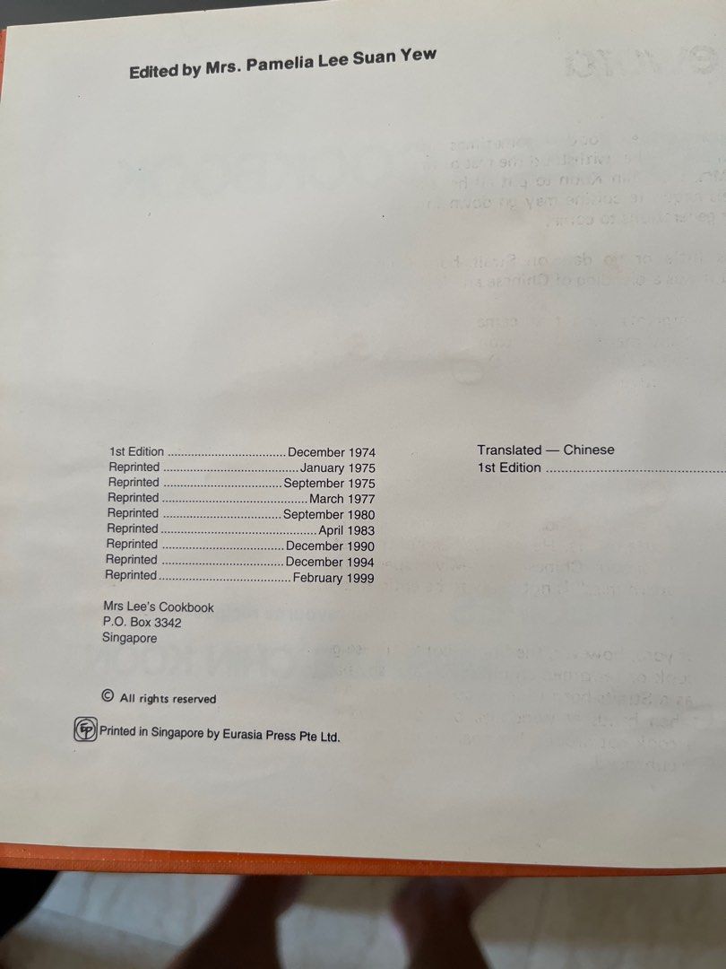 Mrs Lee’s cookbook - 1974 edition , Hobbies & Toys, Books & Magazines ...