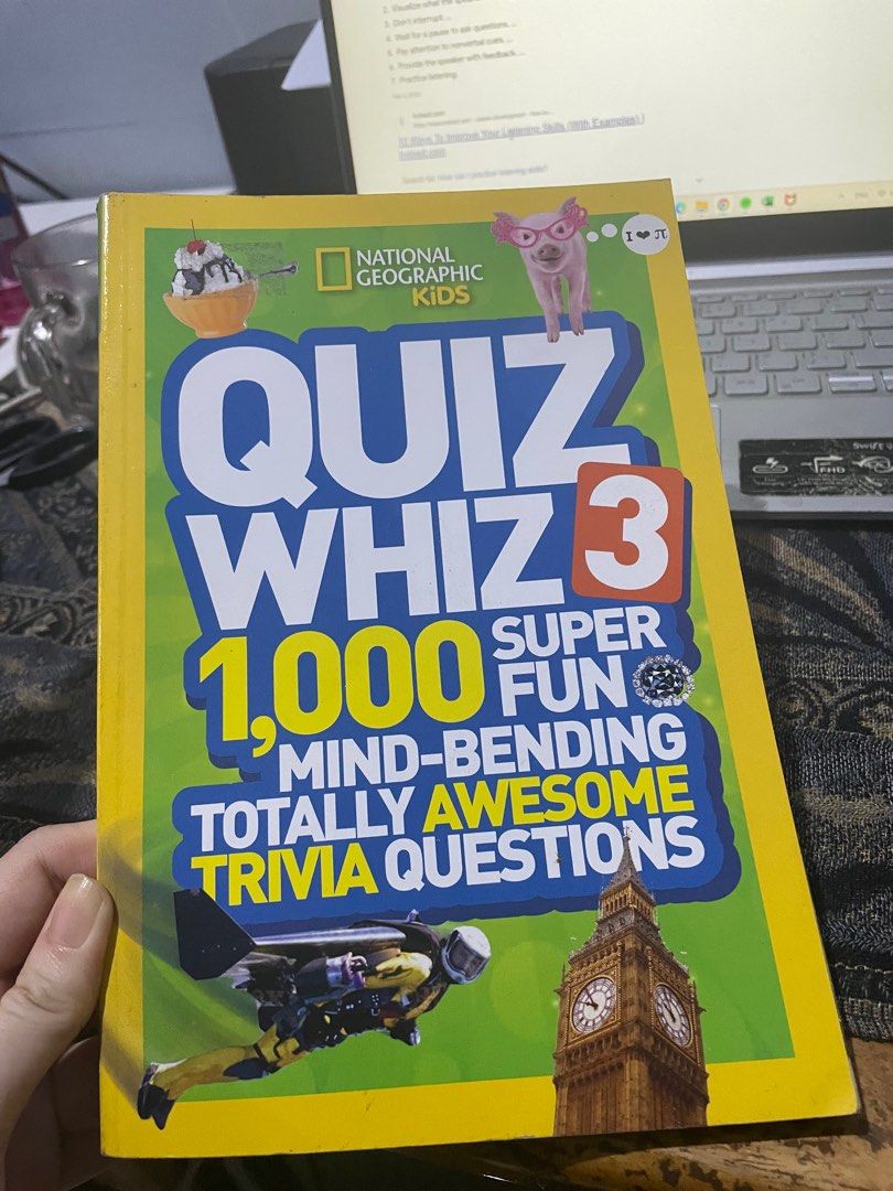 National Geographic Kids Quiz Whiz 3, Buku & Alat Tulis, Buku Anak-Anak di Carousell