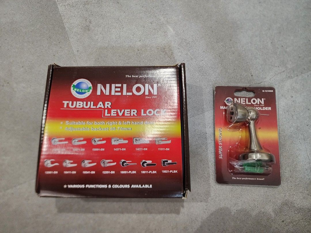 Nelon Lever Lock and Magnetic Door Holder, Furniture & Home Living ...