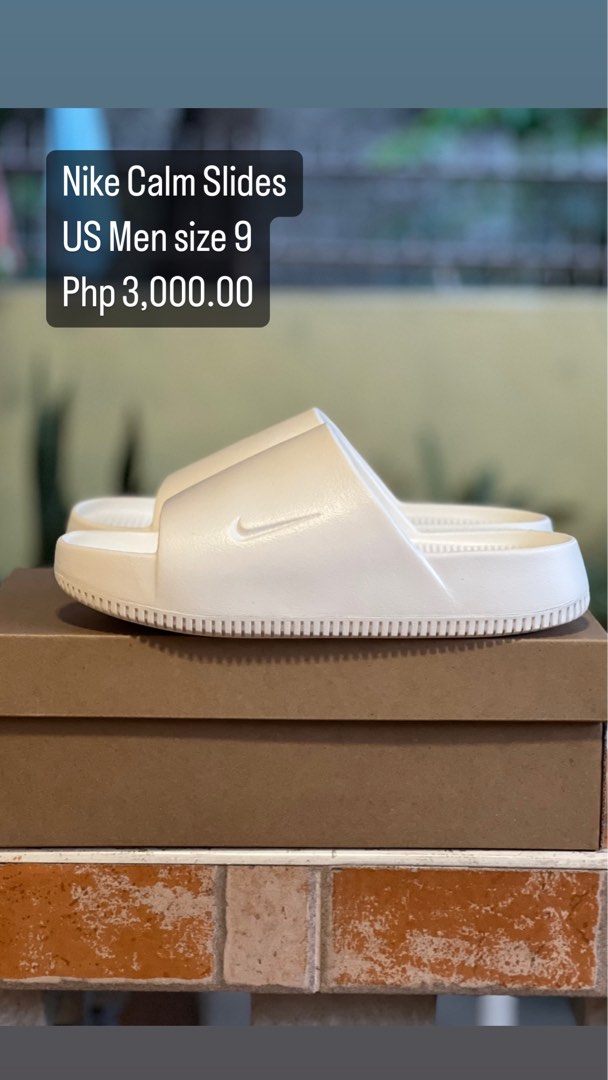 Nike Calm Slides / US Men size 9, Men's Fashion, Footwear, Slippers ...