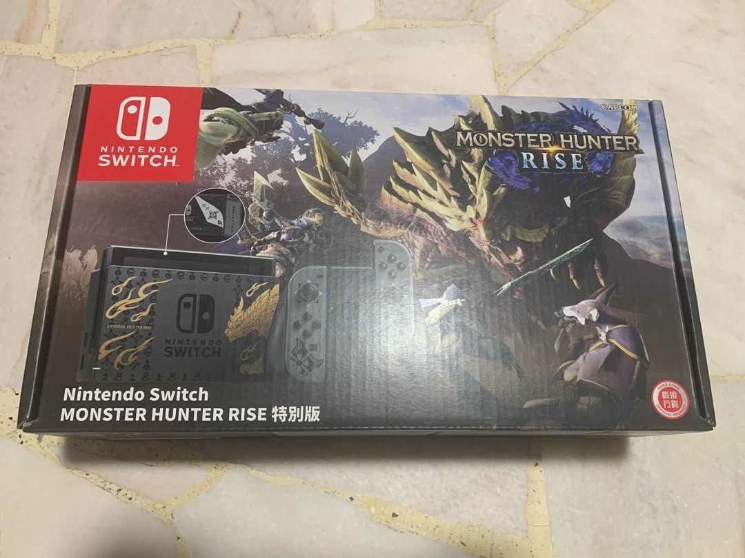Nintendo Switch Console - MH Rise Edition, Video Gaming, Video Game ...