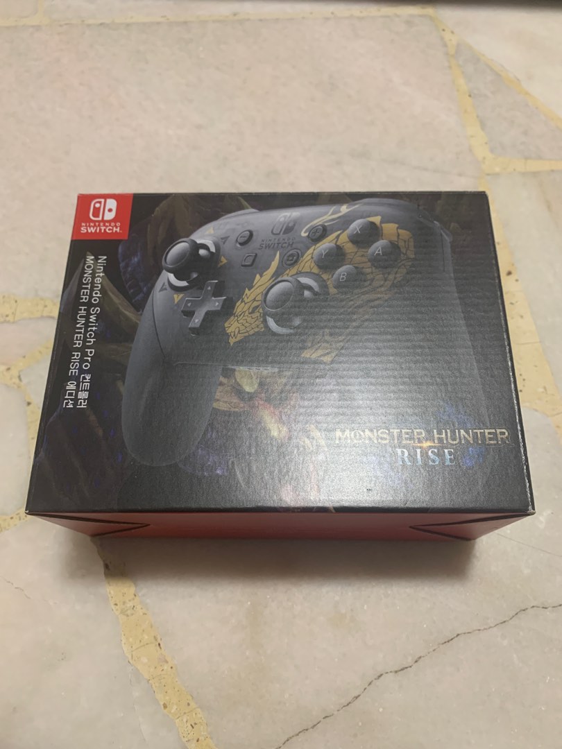 Nintendo Switch Pro Controller - MH Rise Edition, Video Gaming, Gaming ...