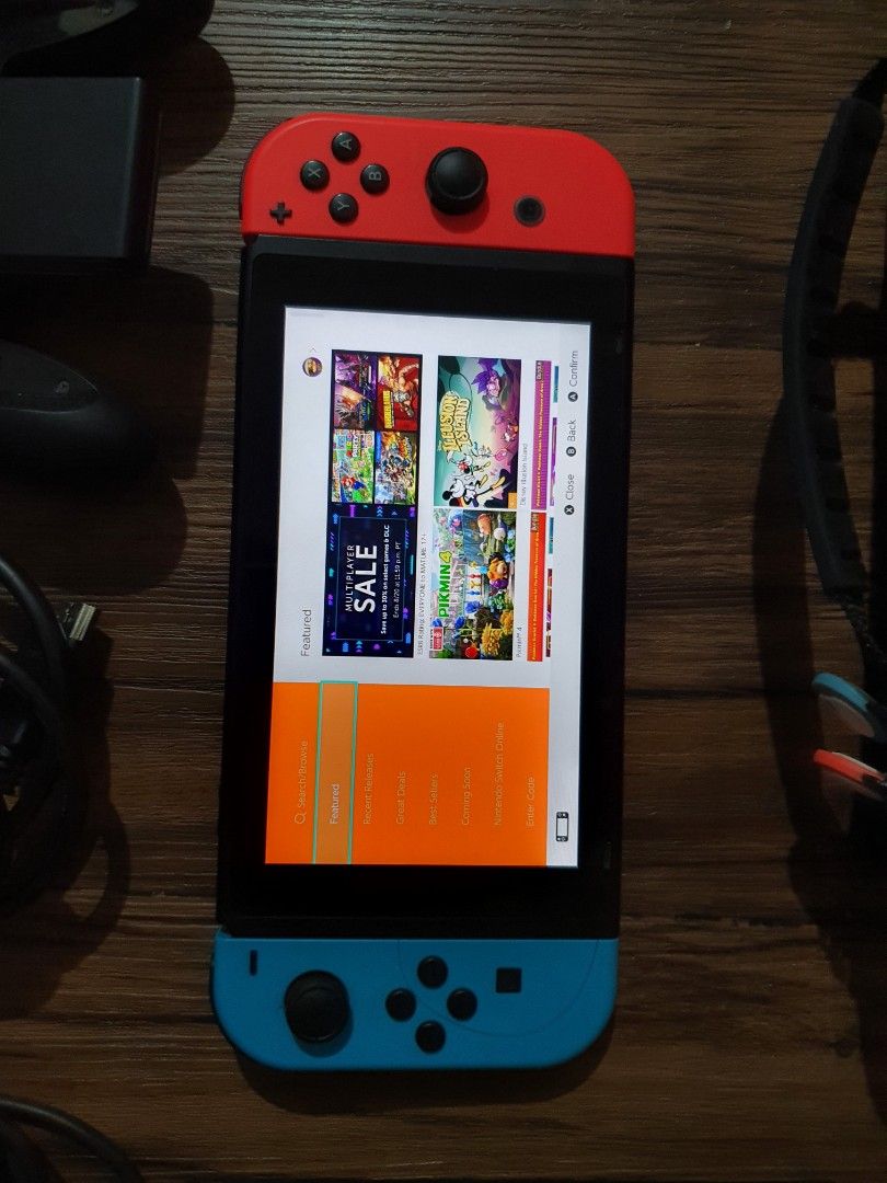 Nintendo switch V2 complete set, Video Gaming, Video Game Consoles ...