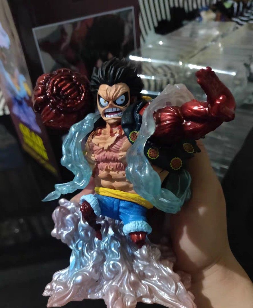 One Piece WCF League Studios PVC GK Monkey D. Luffy Boundman Gear 4 Kong Gun Dressrosa Figure ...