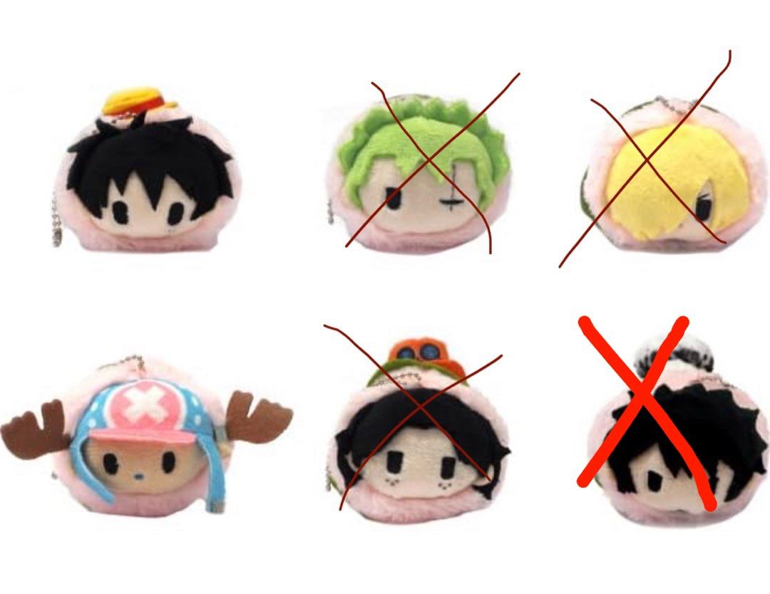 ONE PIECE-Sakura mochi Law/Luffy/Chopper plush/keychain, Hobbies & Toys ...