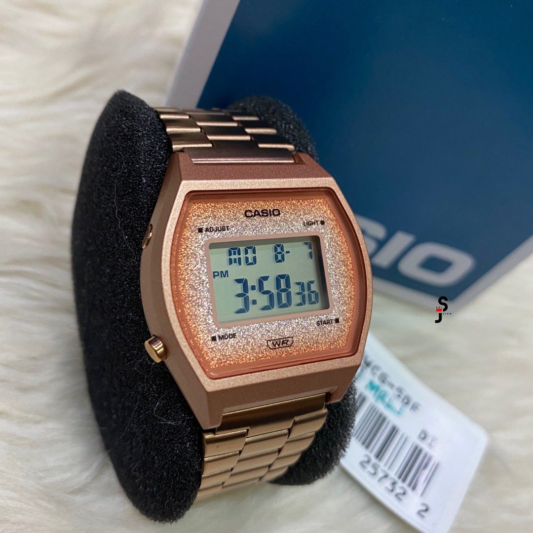 Original Casio Rose Gold Digital Stainless Steel Strap Watch B640WC ...