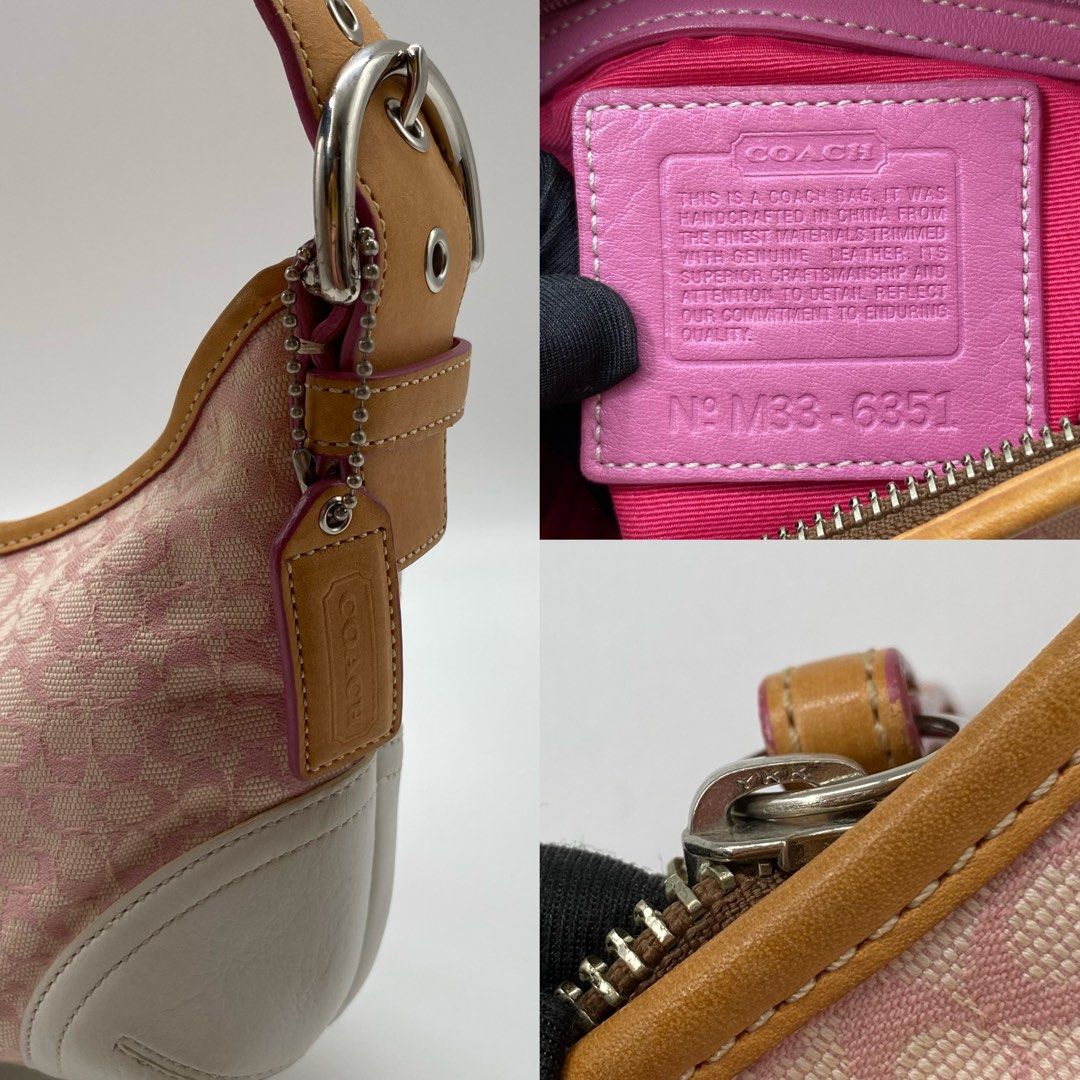 Original Pink Canvas Half Moon Bag on Carousell